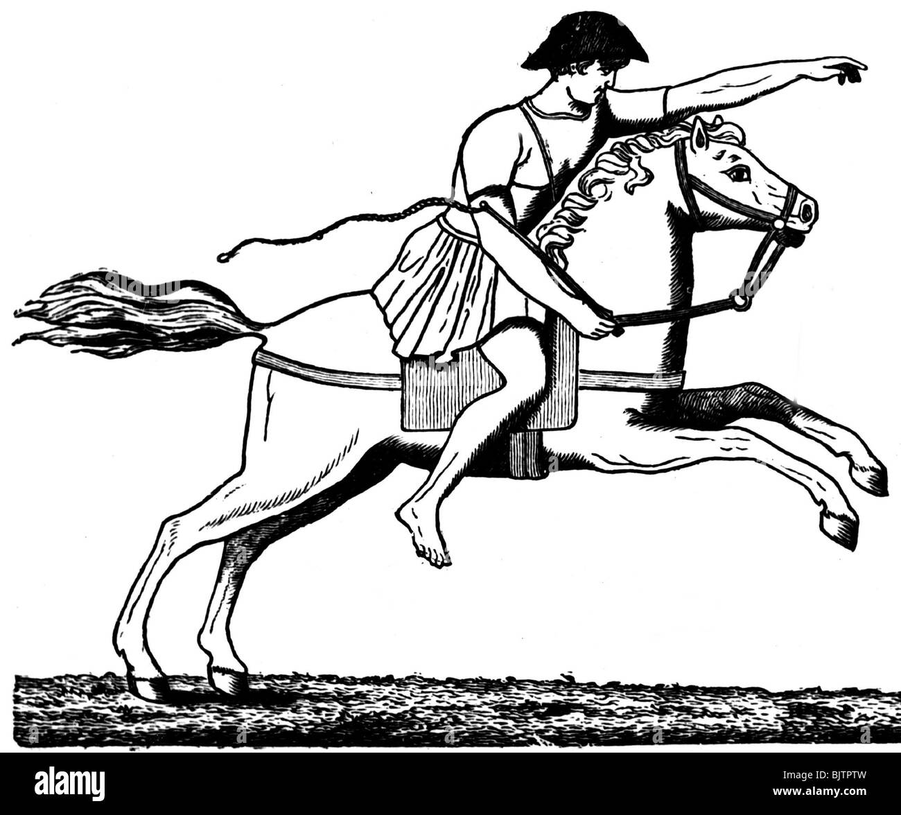 mail / post, ancient world, Roman express courier, after ancient image ...