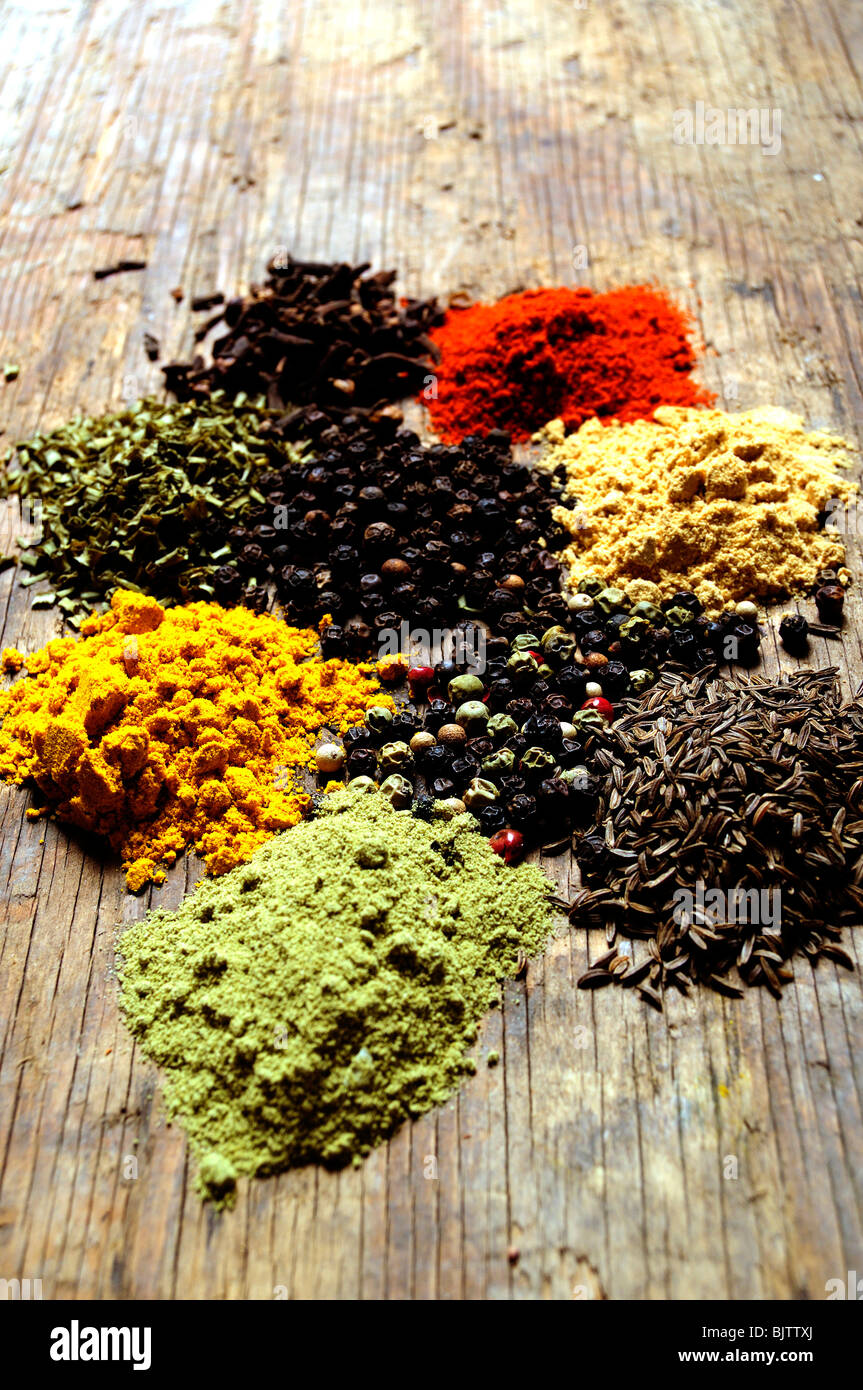 mix of spices Stock Photo - Alamy