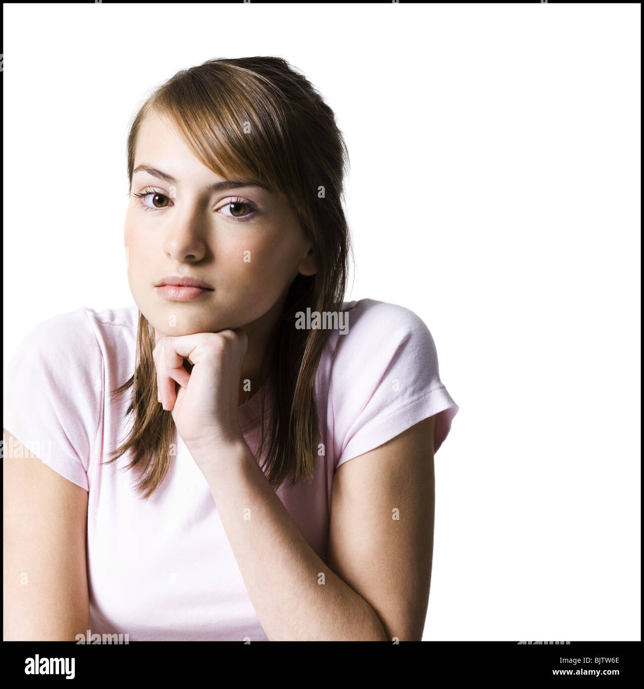 Teenager looking up Stock Photo - Alamy