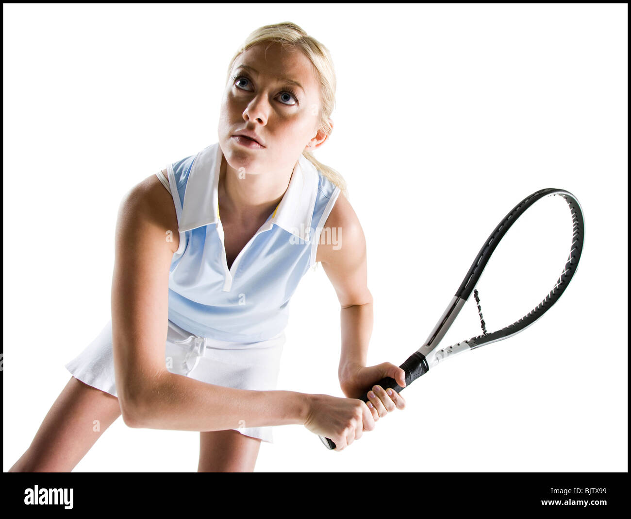 Woman exercise thinking tennis hi-res stock photography and images - Alamy