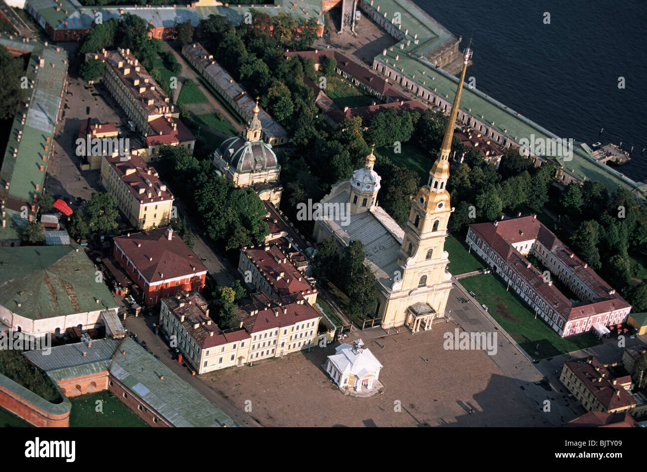 Russia,St Petersburg,Peter and Paul Fortress,Collegiate,aerial view Stock Photo - Alamy