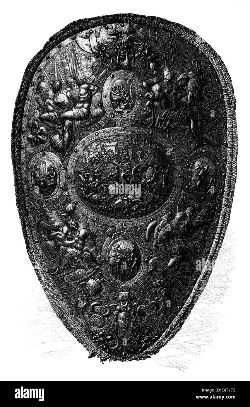 Cellini shield hi-res stock photography and images - Alamy