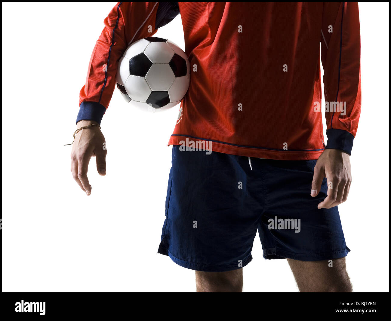 Football soccer ball mid length half hi-res stock photography and ...