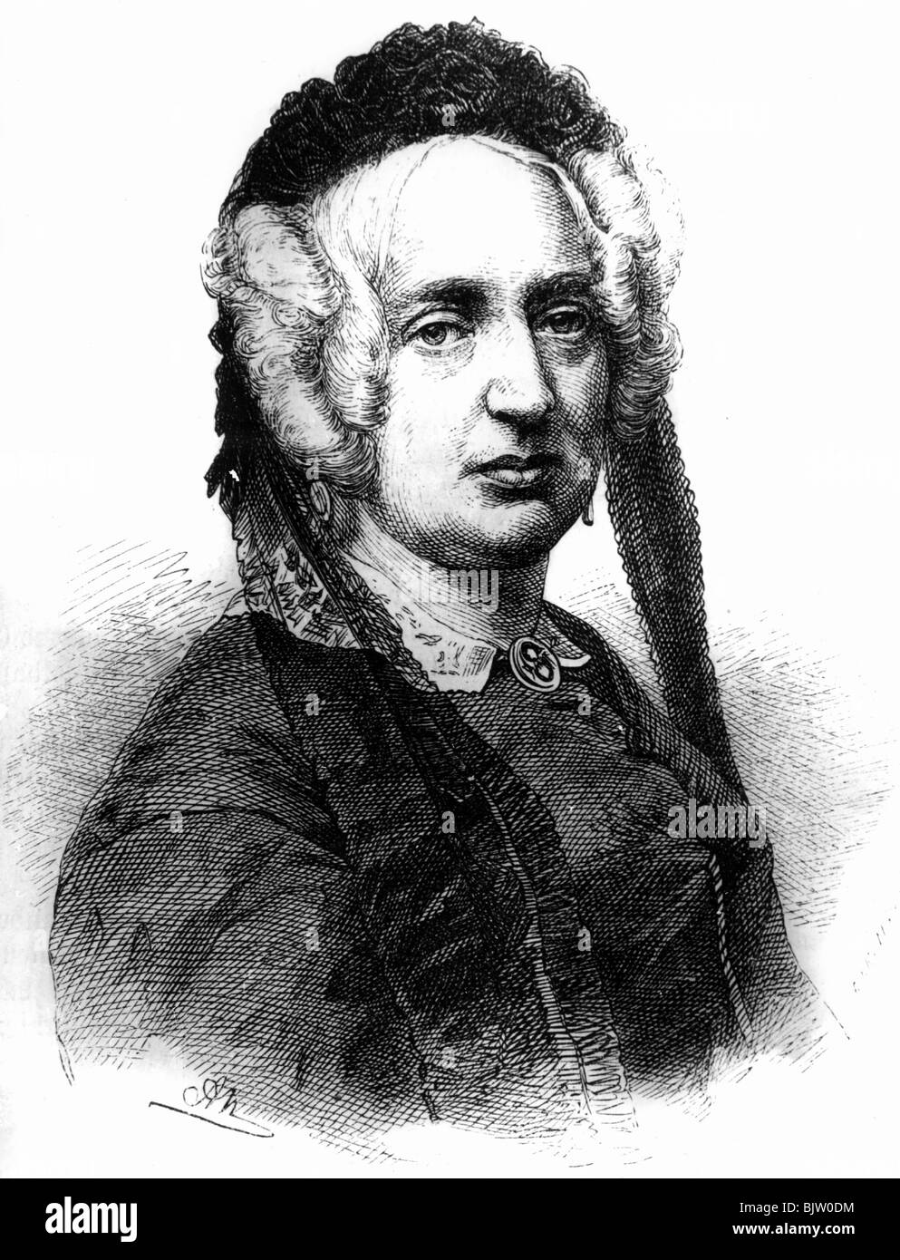 Lewald - Stahr, Fanny 24.3.1811 - 5.8.1889, German author / writer ...