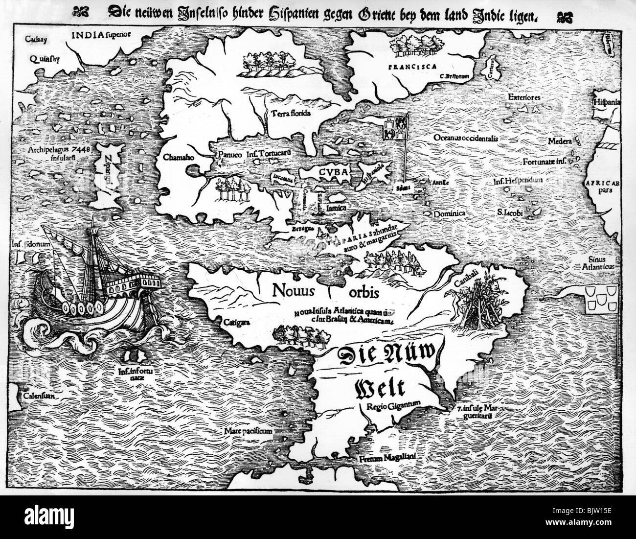 cartography, maps, America, "Cosmographia" of Sebastian Muenster, 1540 ...