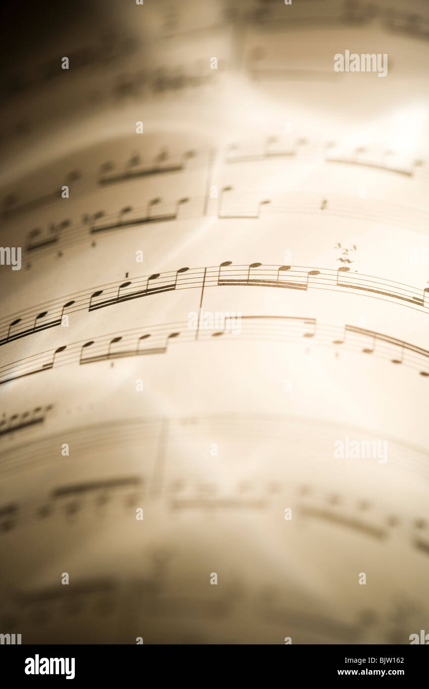 Close-up of musical score Stock Photo - Alamy