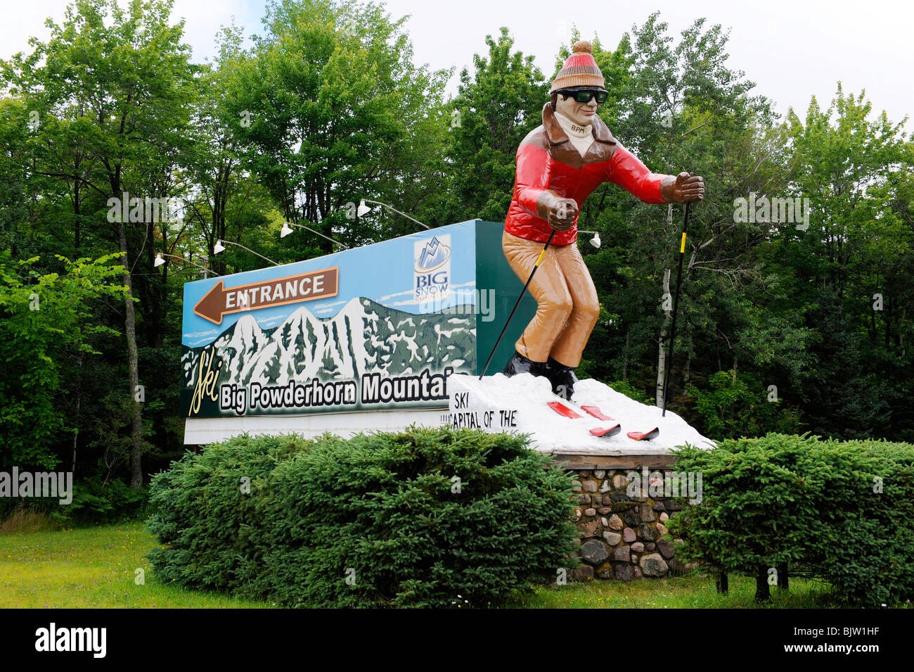 Big Powderhorn Mountain Ski Resort Area Upper Peninsula Michigan Stock ...