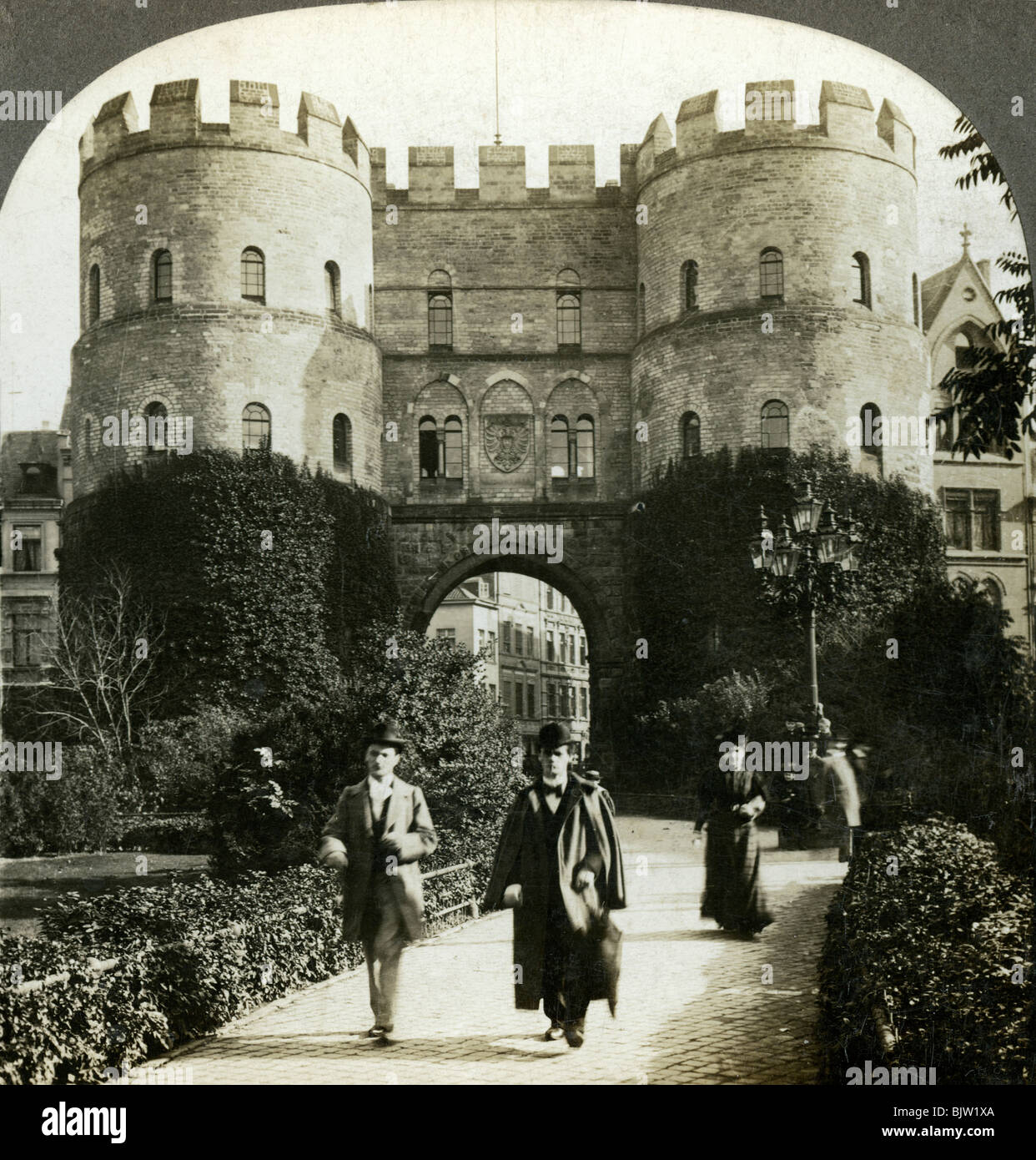 Roman city gates, Cologne, Germany.Artist: EW Kelley Stock Photo - Alamy