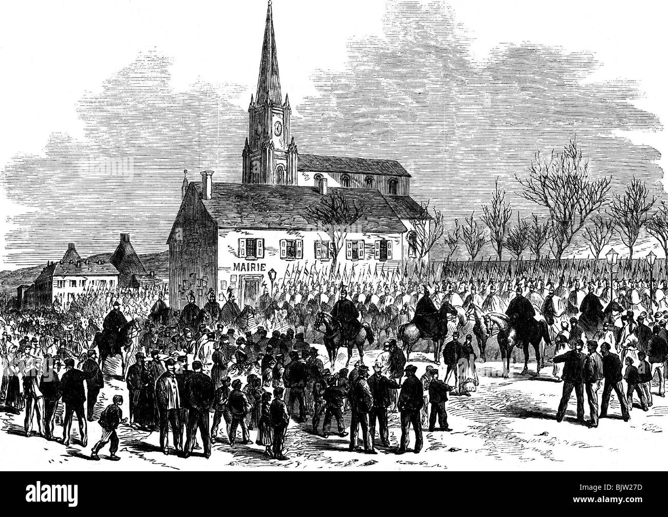 politics, labour movement, strike in Le Creusot, France, March 1870 ...