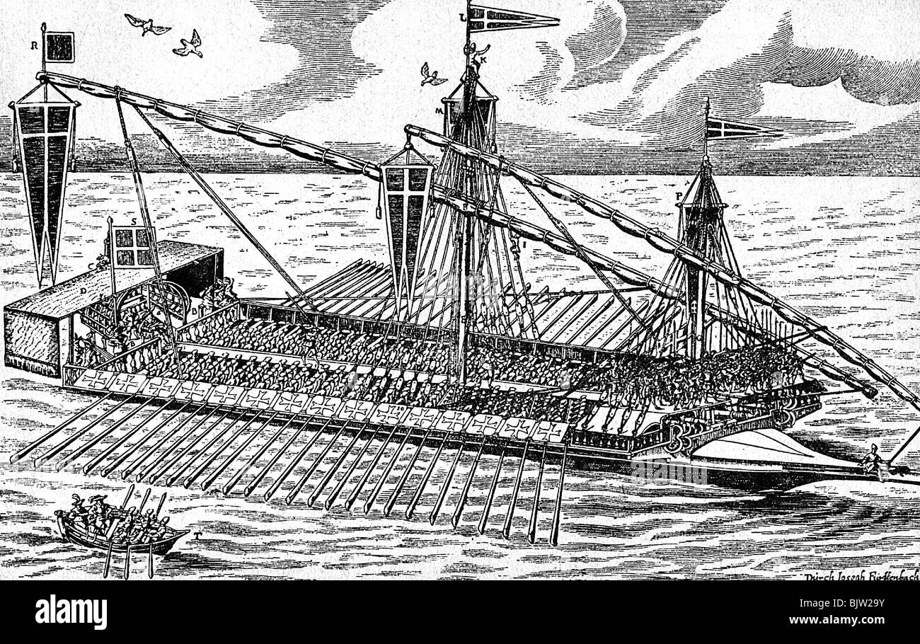 Galley ship crusades hi-res stock photography and images - Alamy