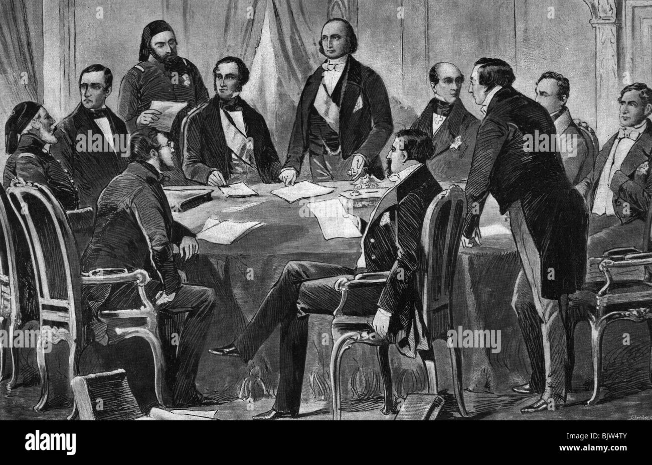 events, Crimean War 1853 - 1856, Treaty of Paris, 30.3.1856, delegates ...