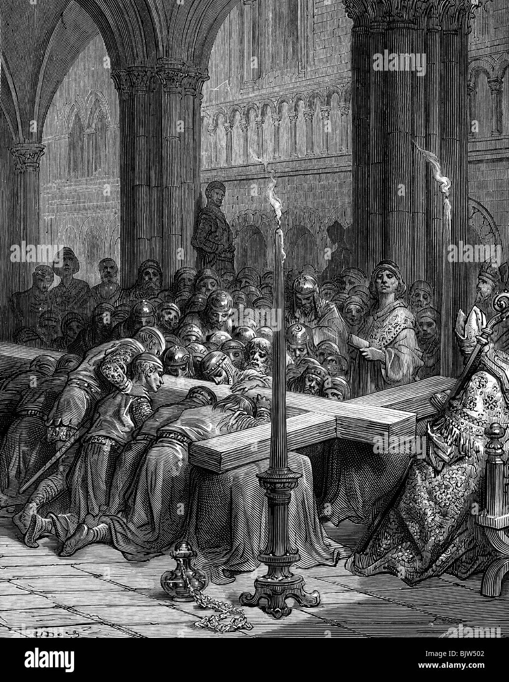 Adoration of the cross Black and White Stock Photos & Images - Alamy