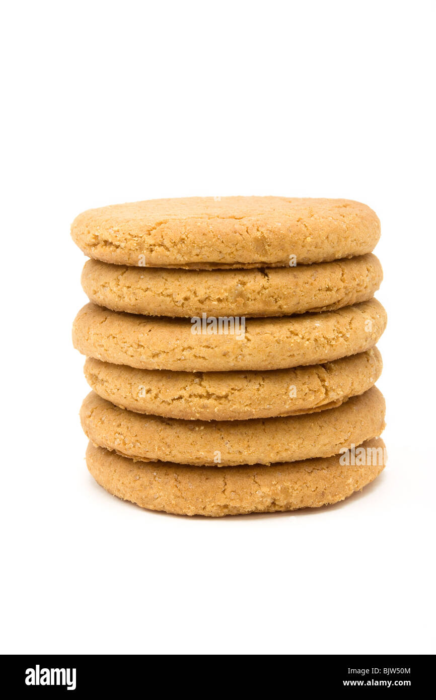 Ginger biscuits stacked Cut Out Stock Images & Pictures - Alamy