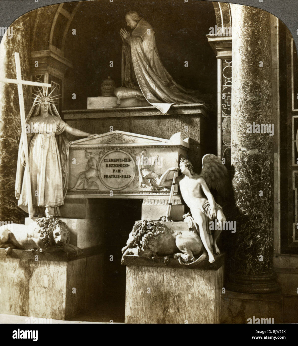 Tomb of Pope Clement XIII, St Peter's Basilica, Rome, Italy Stock Photo ...