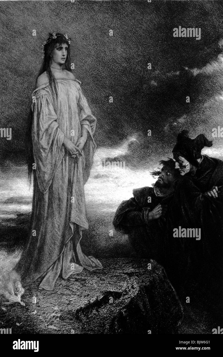 literature, "Faust I", 22th scene "Walpurgisnight", appearance, wood ...