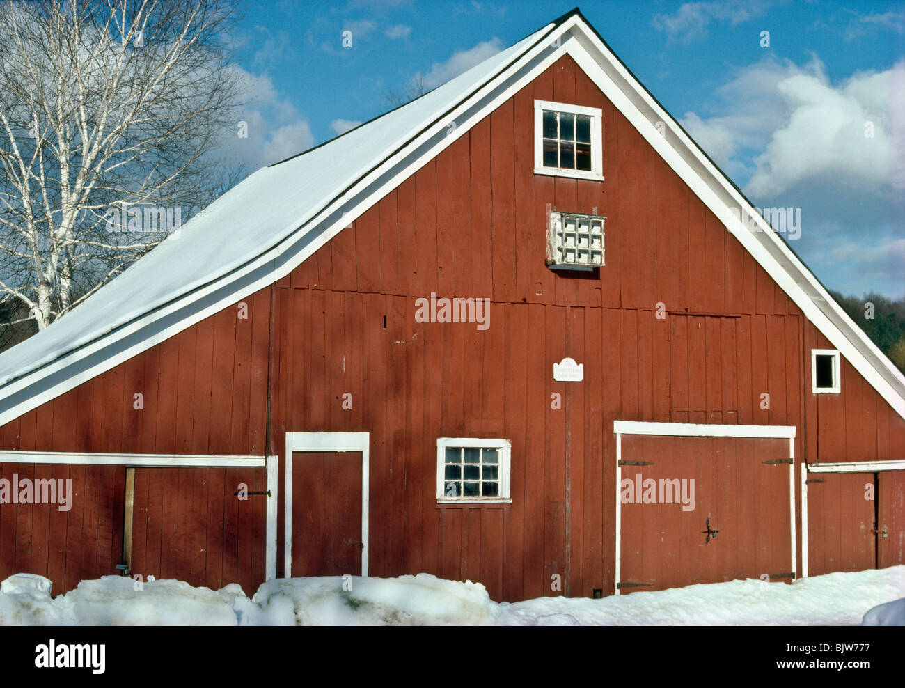 "Barn in Winter Stock Photo - Alamy