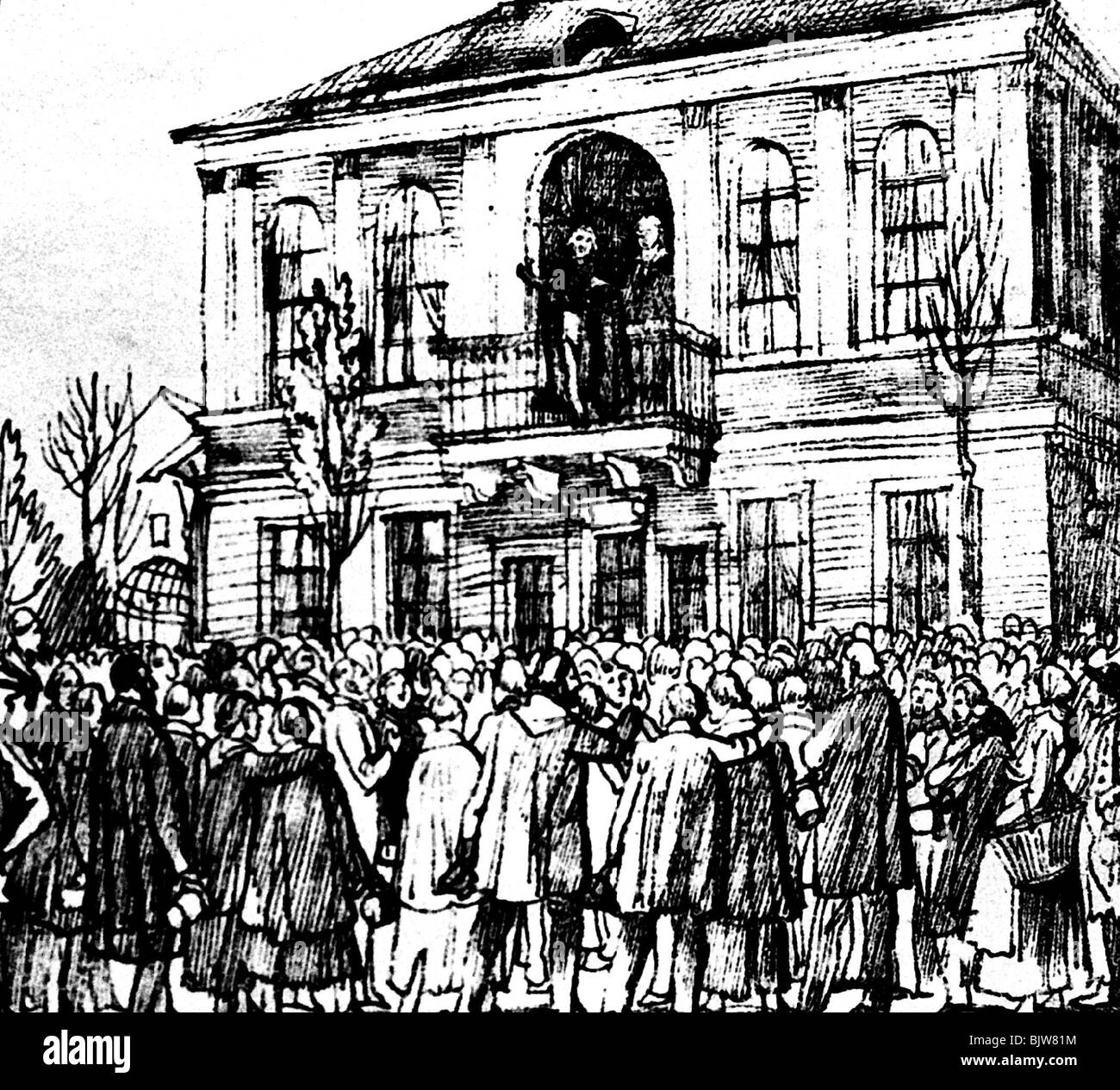 Students protest in front Black and White Stock Photos & Images - Alamy