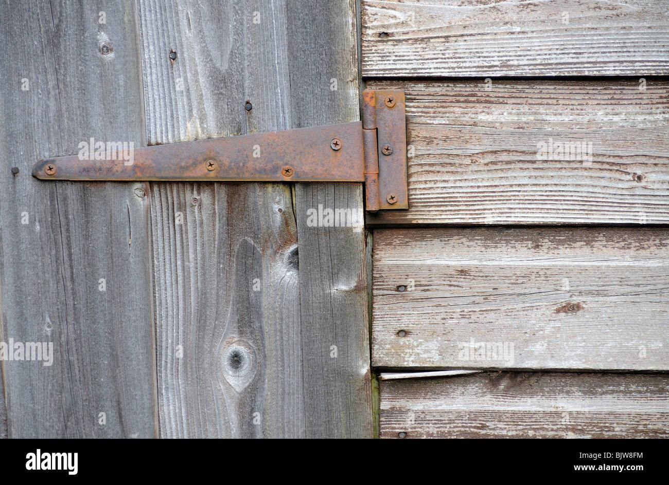garden shed detail door hinge Stock Photo - Alamy