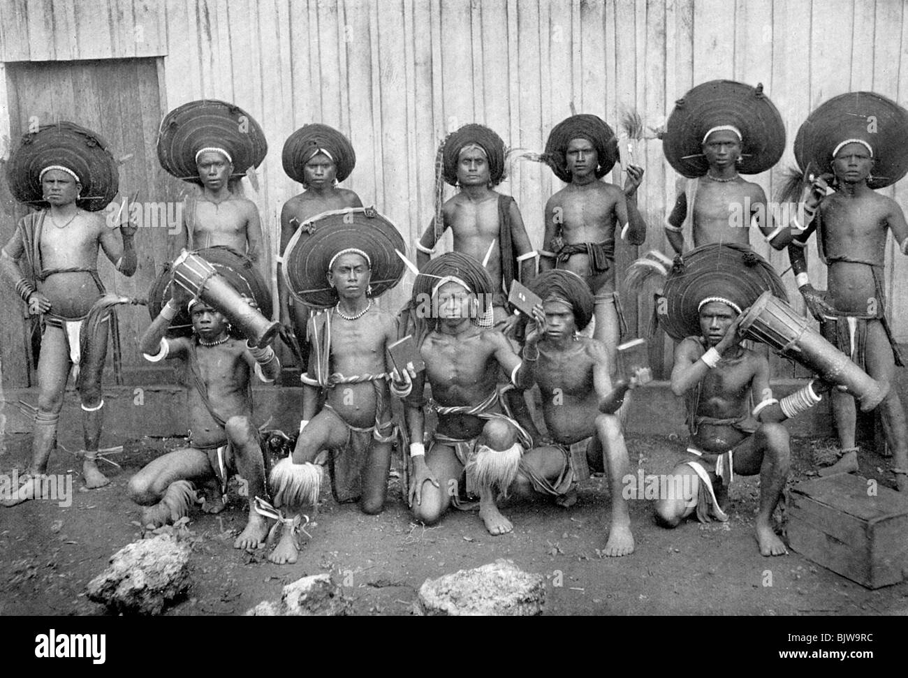 Natives of the Tanimbar Islands, Indonesia.Artist: AE Pratt Stock Photo ...