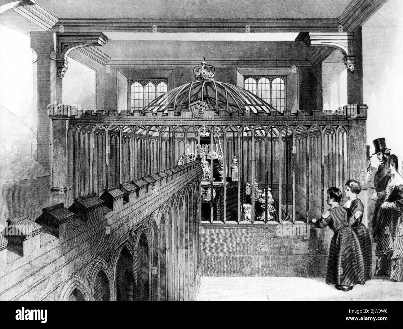London 1850 engraving Black and White Stock Photos & Images - Alamy