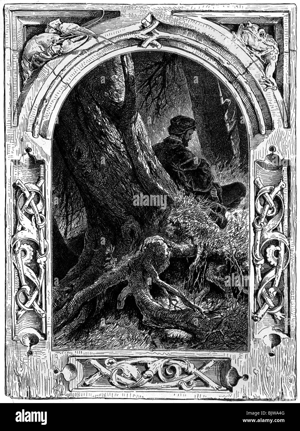 literature, "Faust I", 21th scene "Walpurgisnight", scene with Faust ...