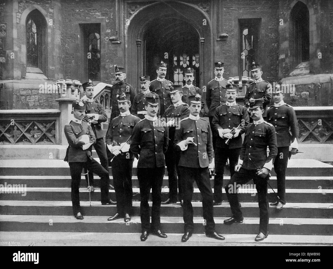 Officers of the 1st Suffolk Regiment at the Tower of London, 1895 (1896 ...