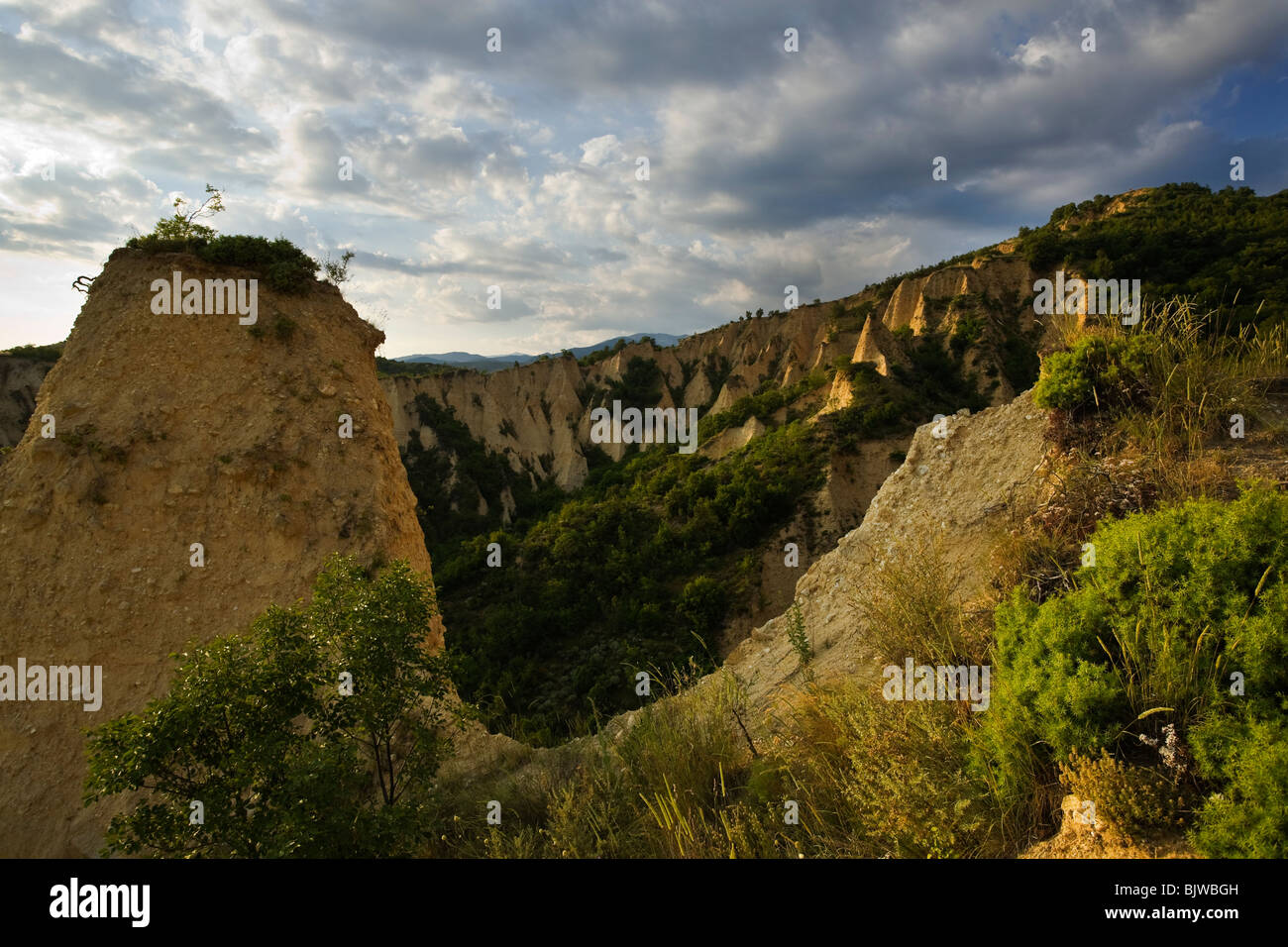 Melnik sand pyramids, erosion, weathering, Balkans, Bulgaria, Eastern ...