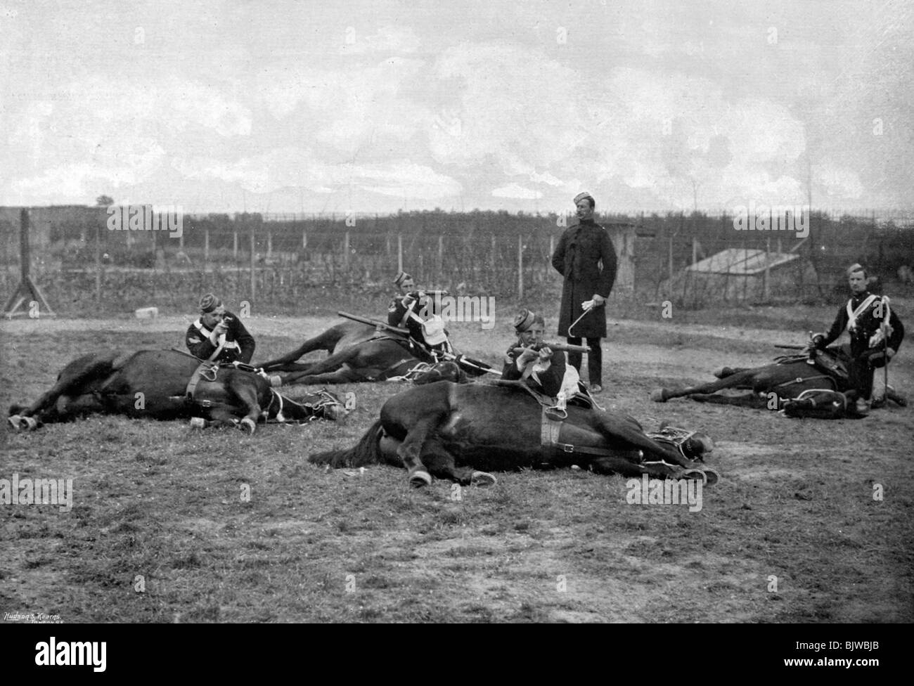 A party of the 4th (Queen's Own) Hussars skirmishing dismounted, 1896 ...