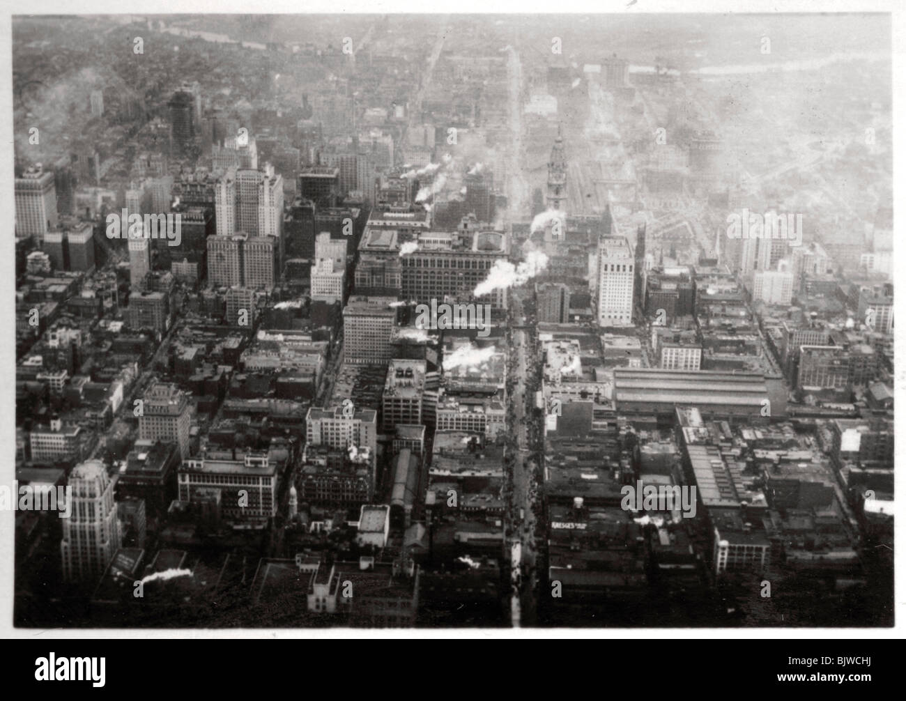 Aerial view of Philadelphia, Pennsylvania, USA, from a Zeppelin, 1928 ...