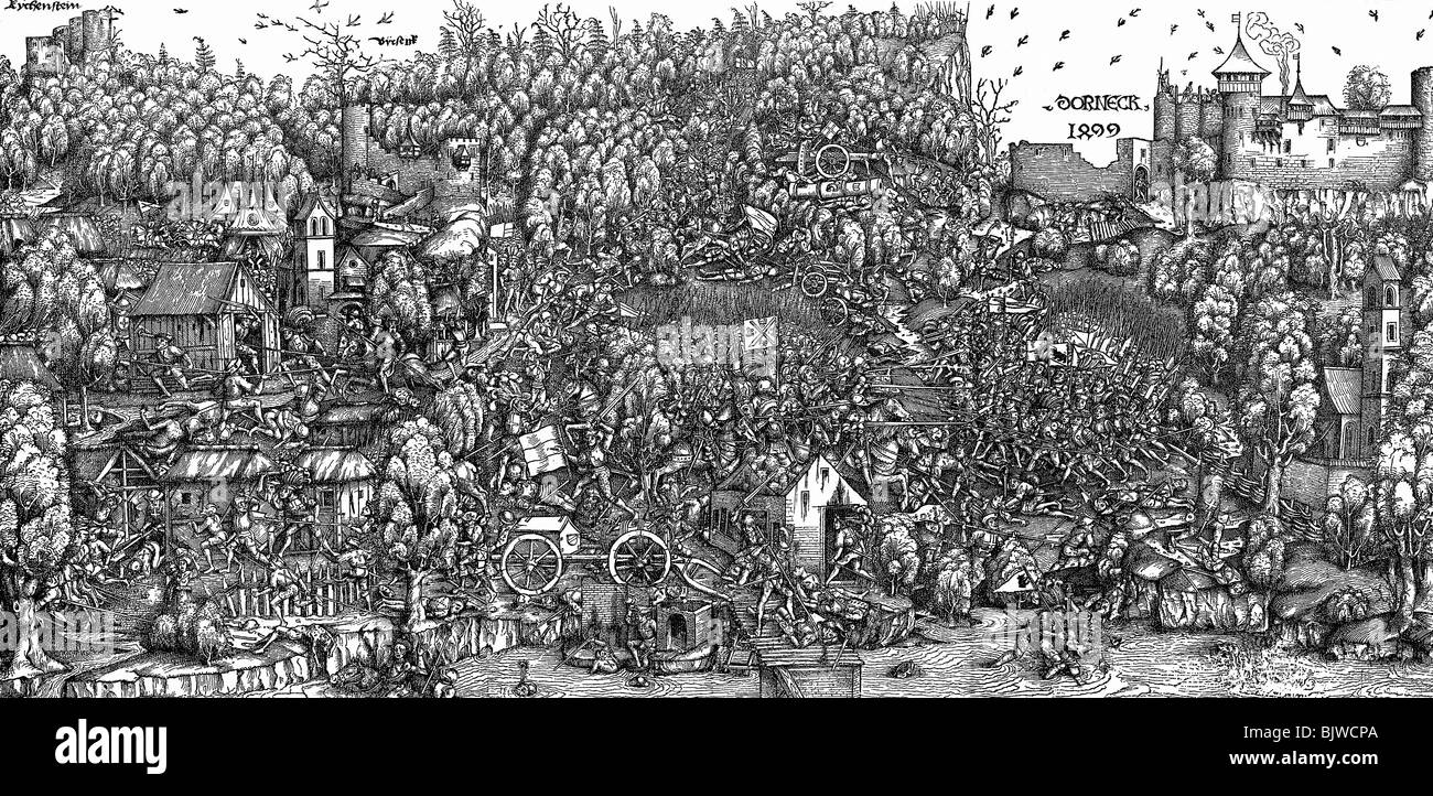 events, Swabian War of 1499, Battle of Dornach, 22.7.1499, anonymous ...