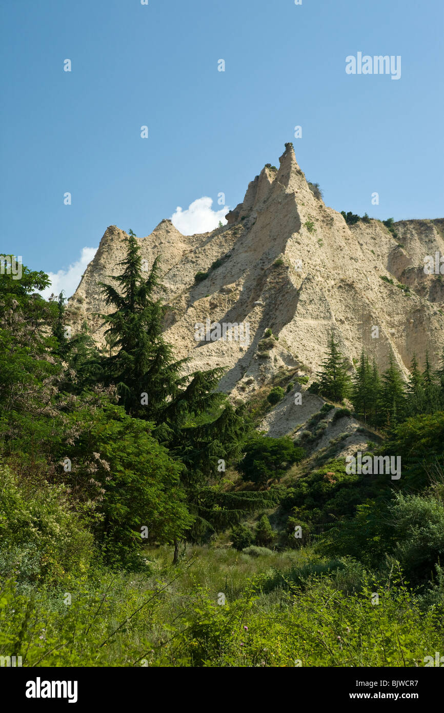 Melnik sand pyramids, erosion, weathering, Balkans, Bulgaria, Eastern ...