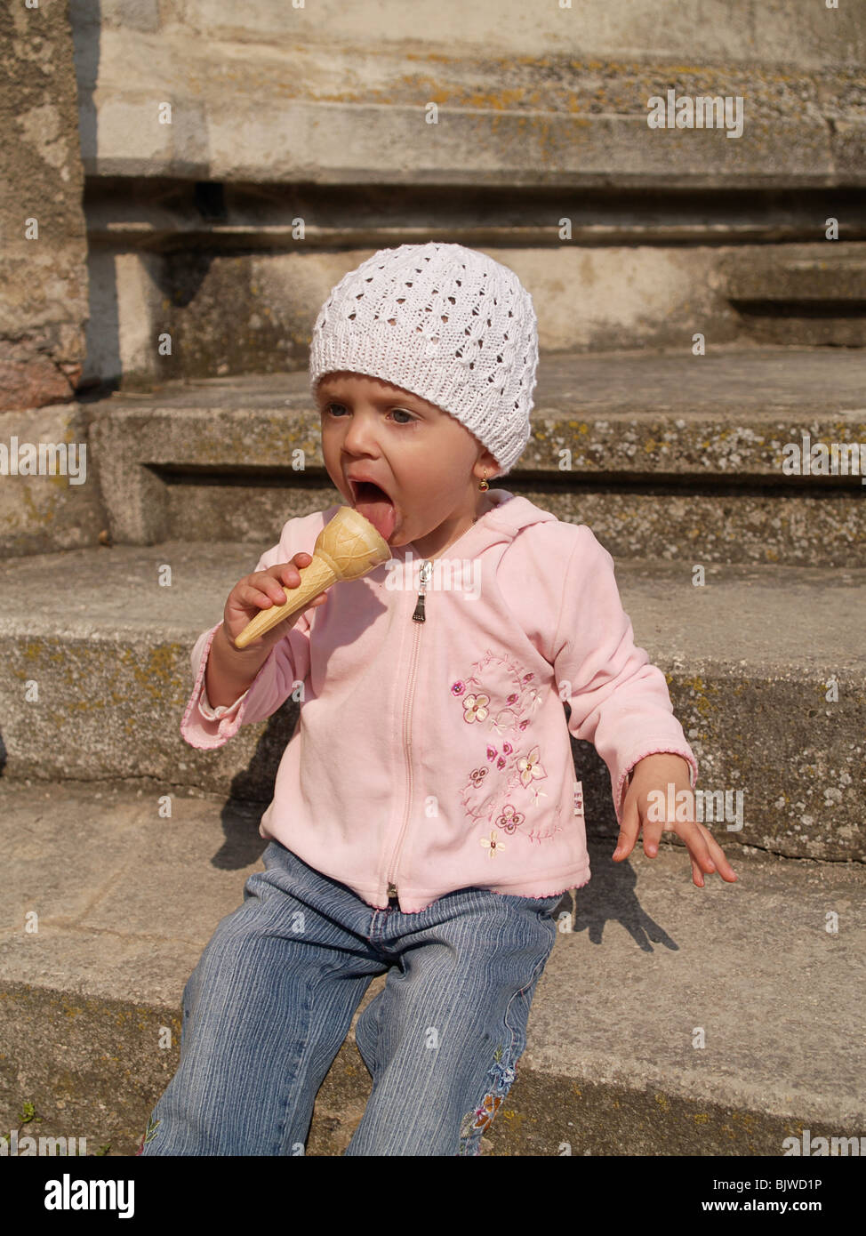 Child with ice cream Stock Photo - Alamy