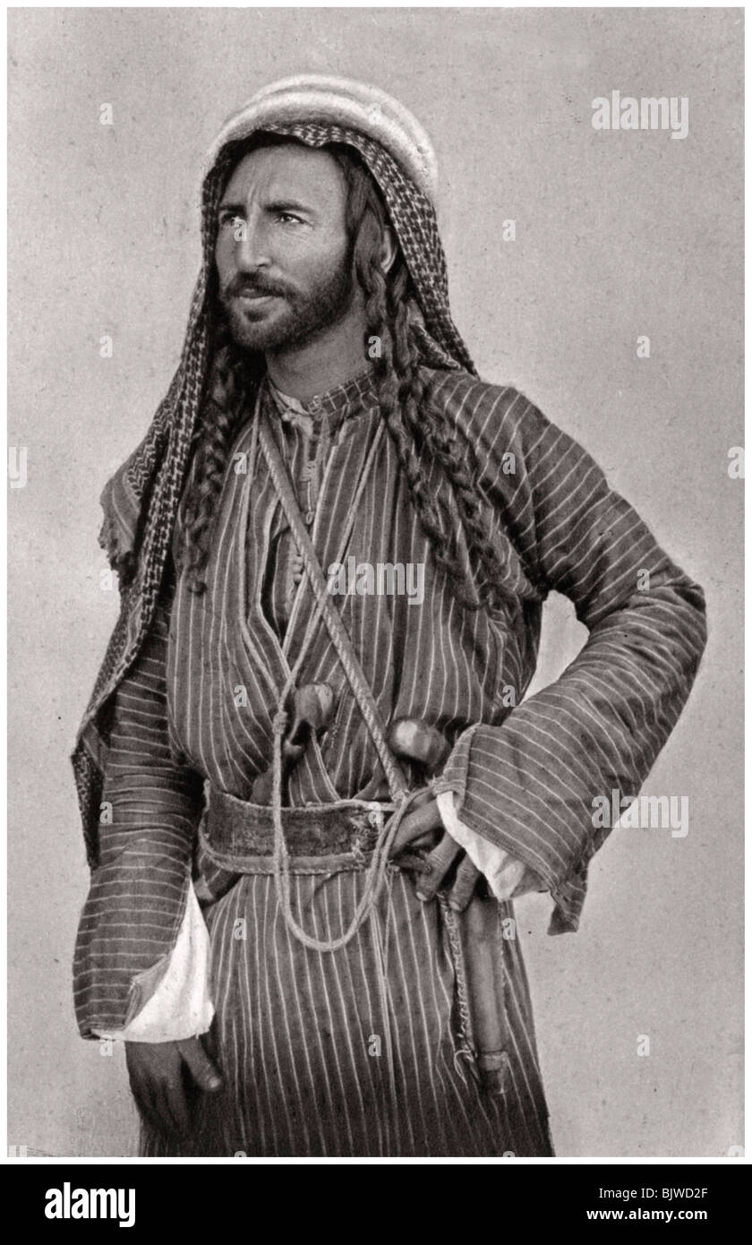 A Bedouin of the desert, Iraq, 1925. Artist: A Kerim Stock Photo - Alamy