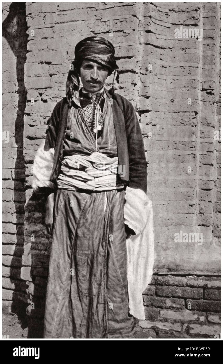 A Kurdish tribesman from southern Kurdistan, Iraq, 1925.Artist: A Kerim ...