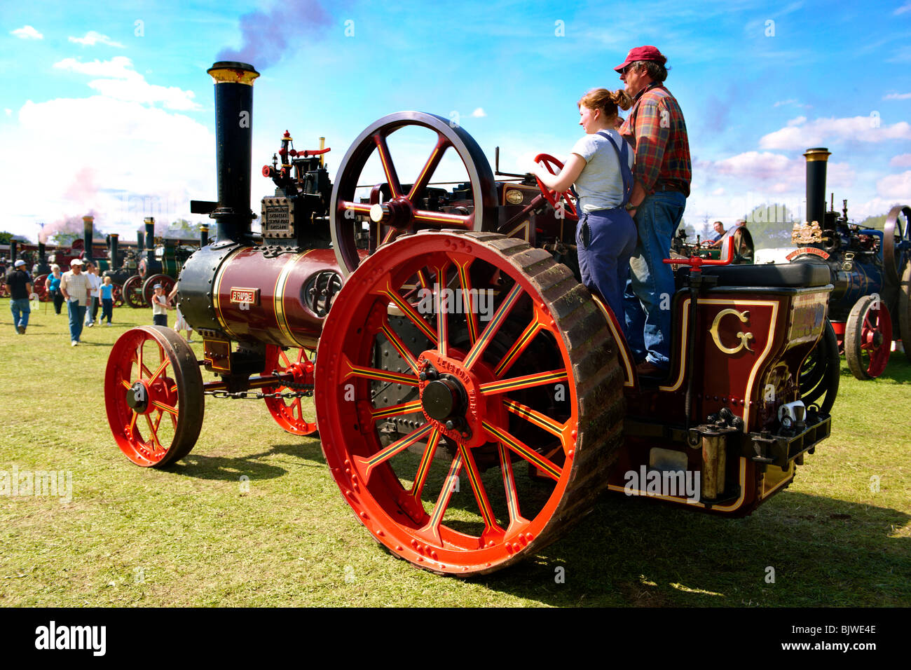 A Richard Garret and son of Leiston steam traction engines Stock Photo ...