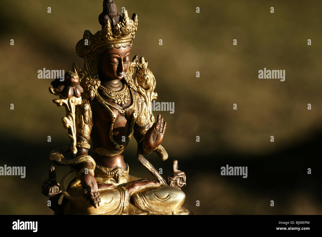 White Tara tibetan Drolma statue brass sculpture buddhist female deity ...