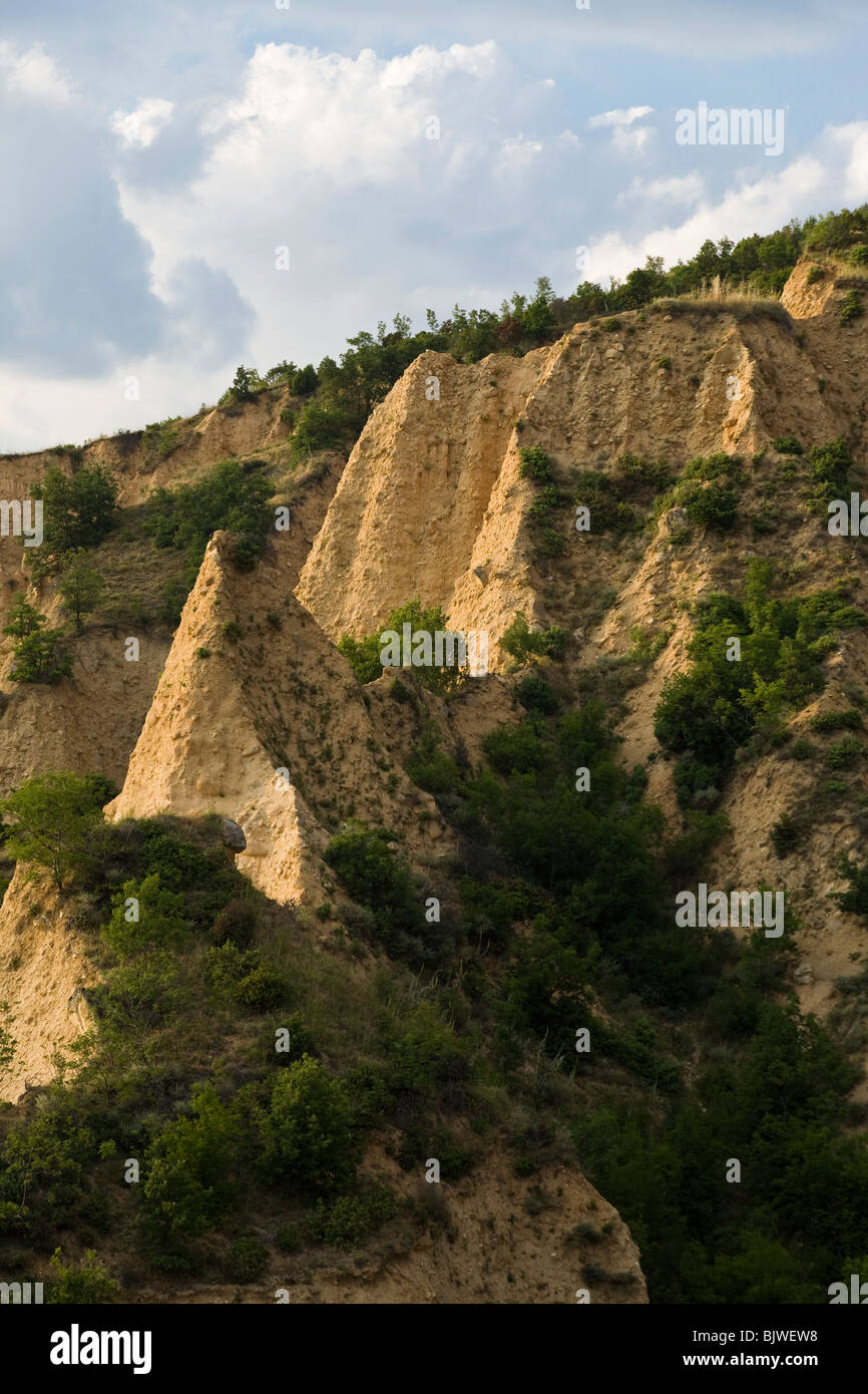 Melnik sand pyramids, erosion, weathering, Balkans, Bulgaria, Eastern ...