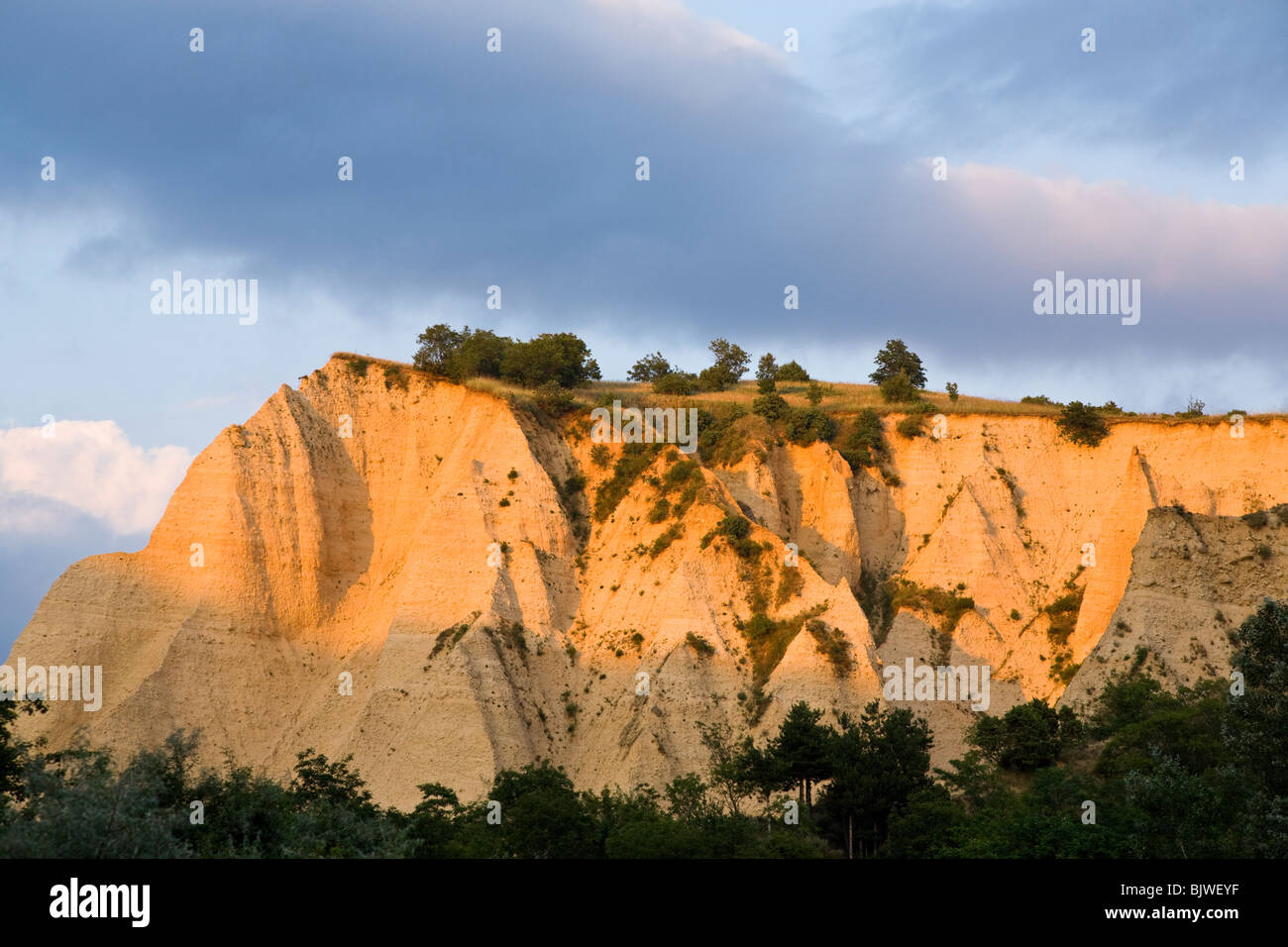 Melnik sand pyramids, erosion, weathering, Balkans, Bulgaria, Eastern ...