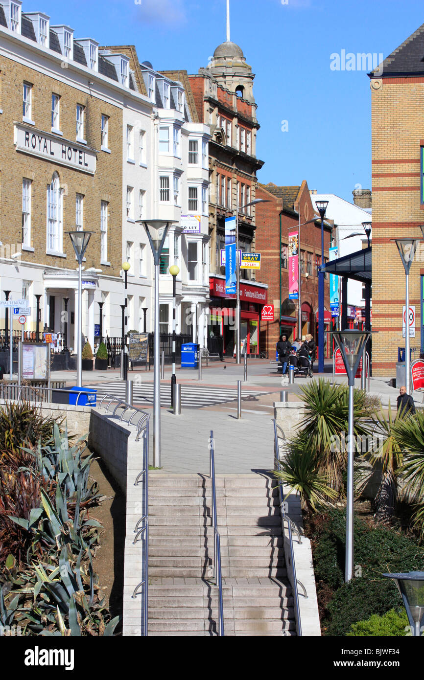 steps to high street shopping area southend on sea town centre essex ...