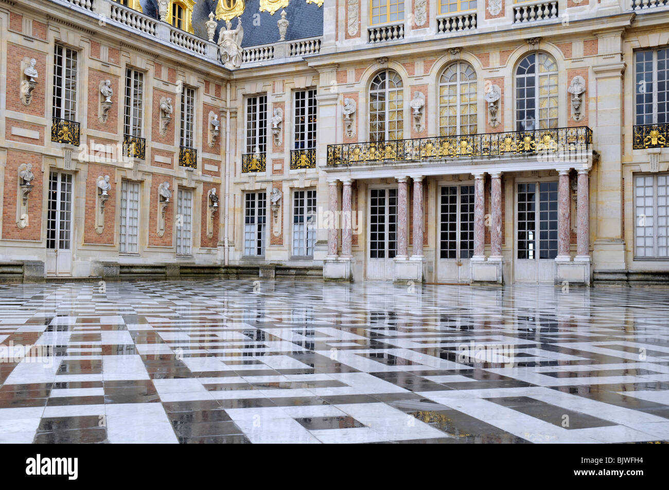 The Marble Courtyard, Palace of Versailles, Paris, France Stock Photo ...