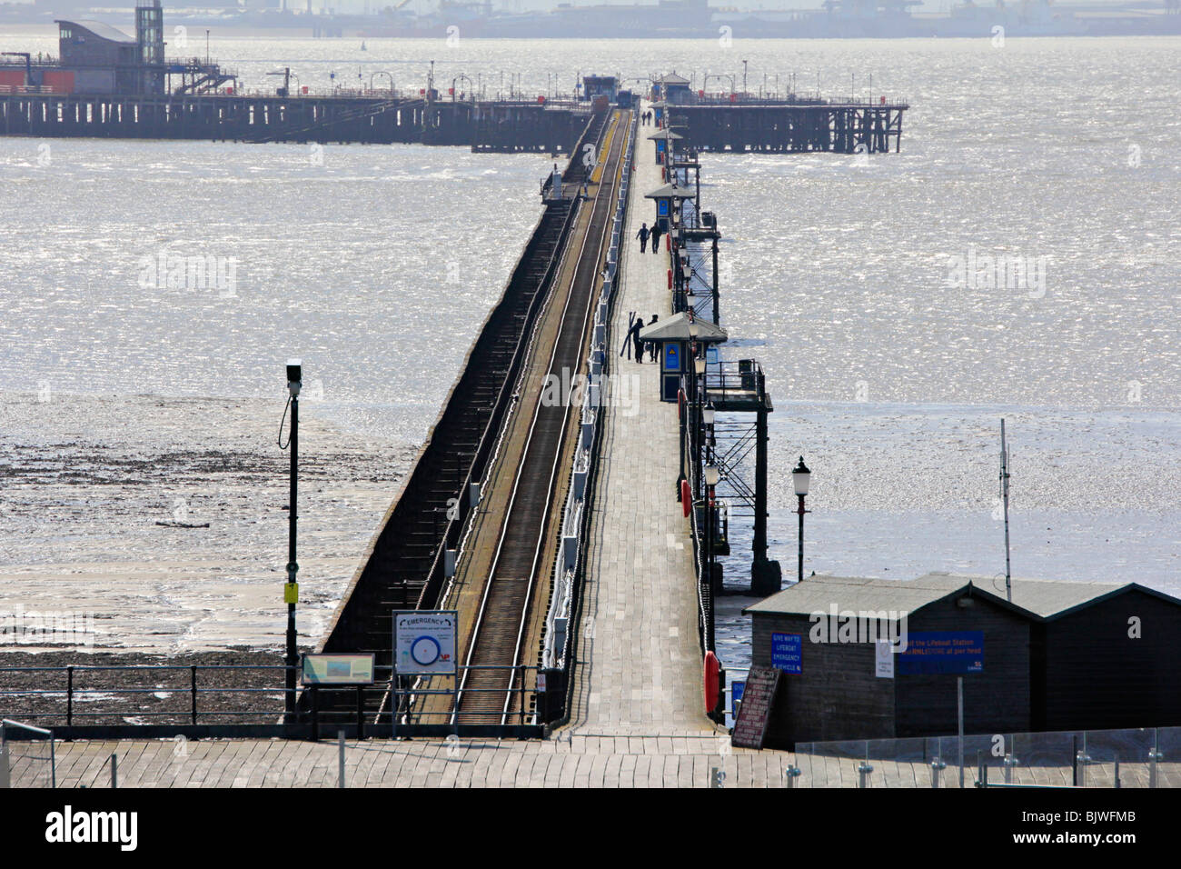 Southend Pier is a major landmark in Southend-on-Sea essex england uk ...