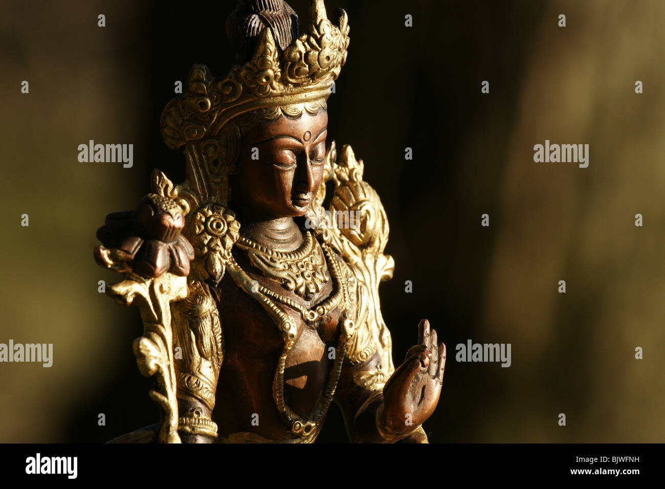 White Tara tibetan Drolma statue brass sculpture buddhist female deity ...