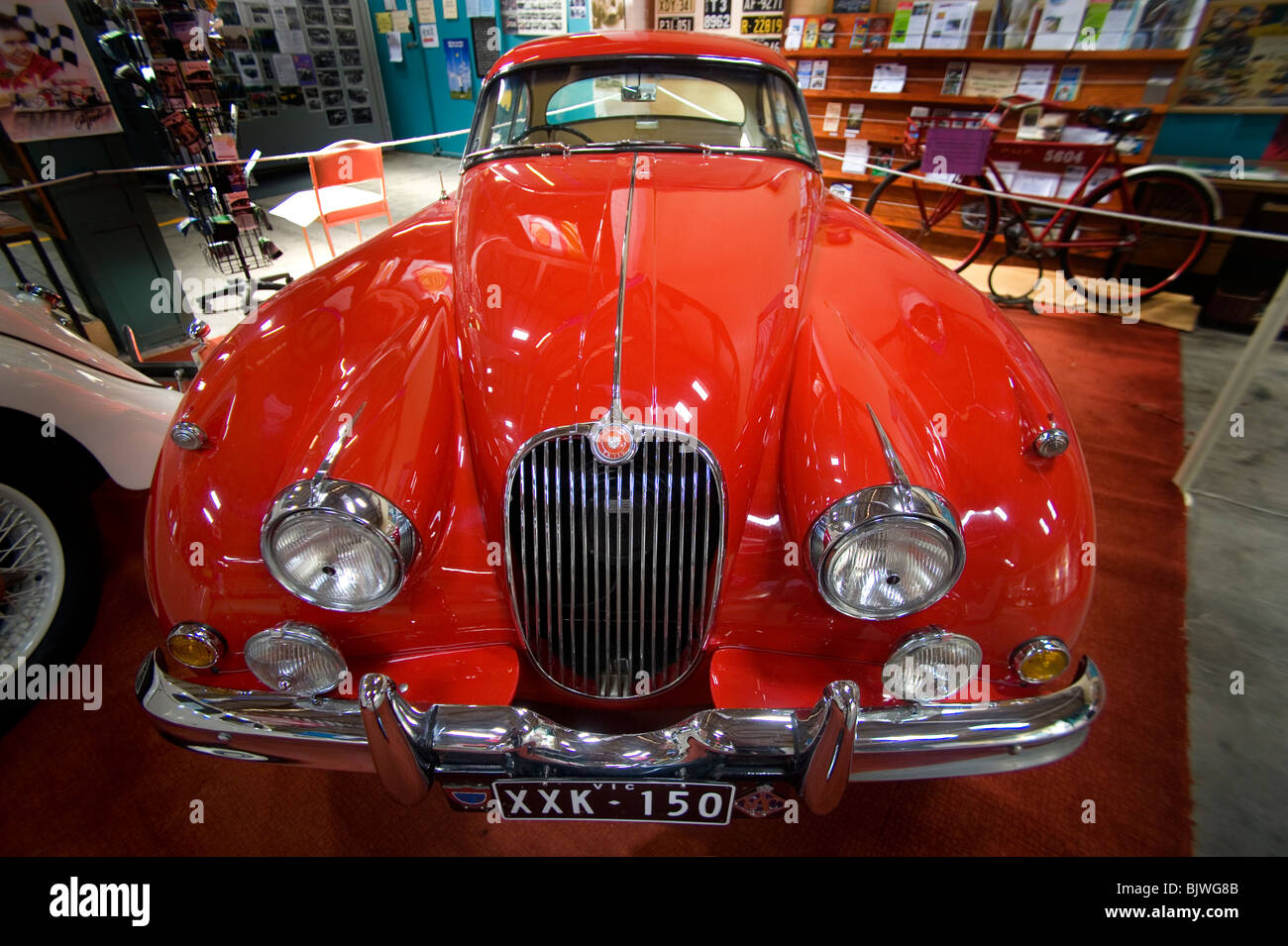 jaguar XK 150 red Stock Photo - Alamy