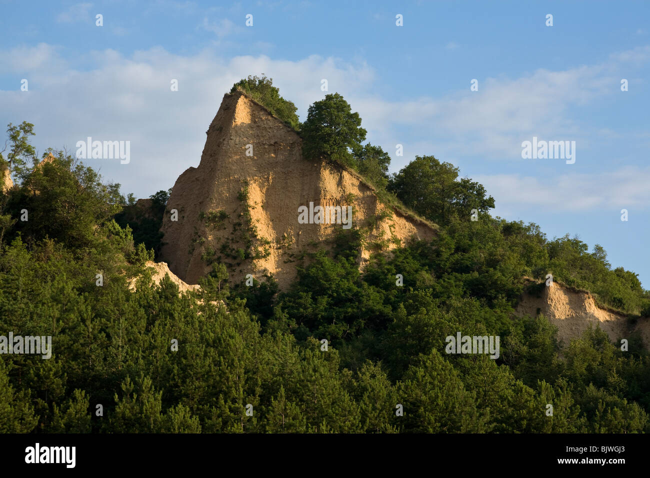 Melnik sand pyramids, erosion, weathering, Balkans, Bulgaria, Eastern ...
