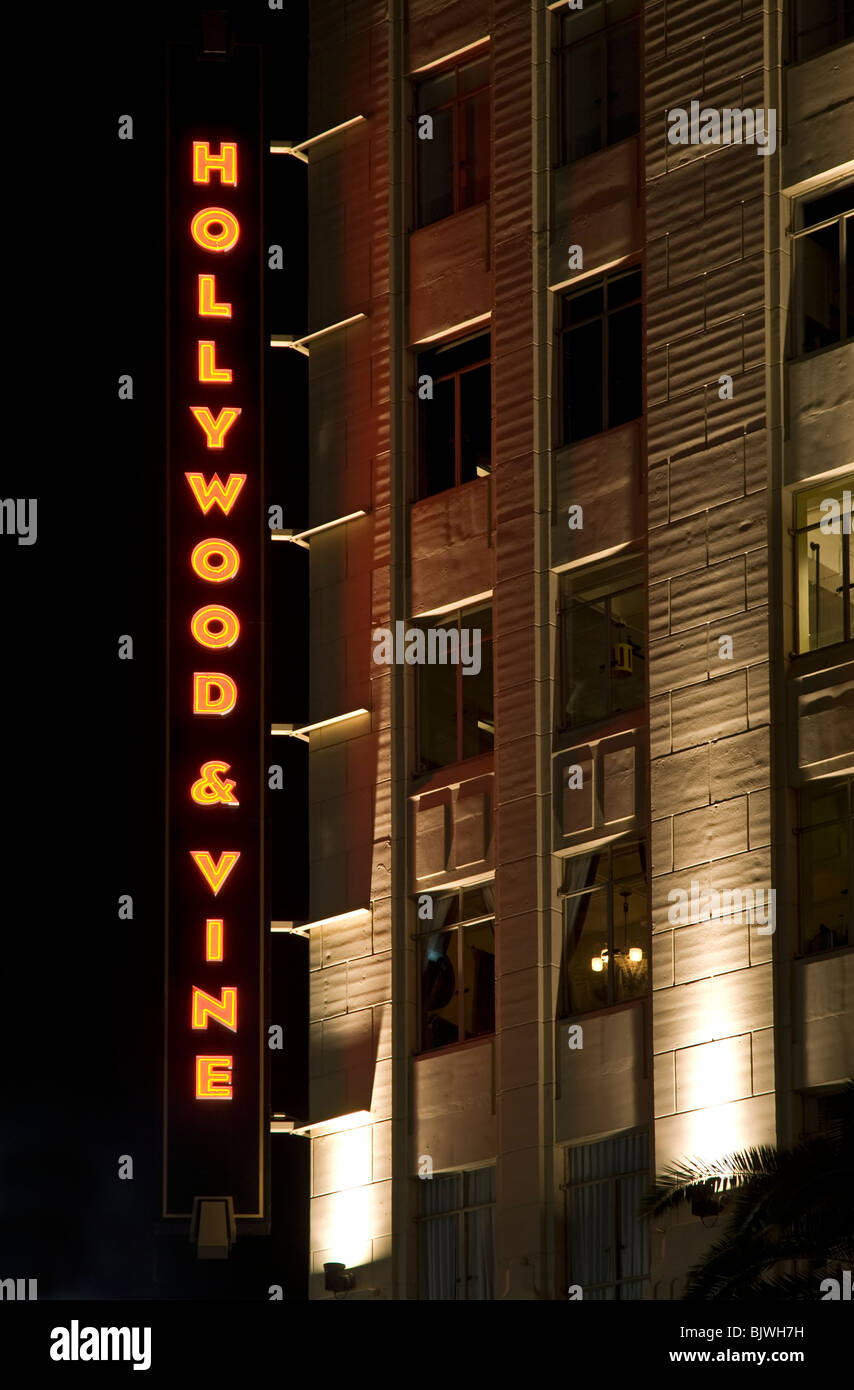 The "Hollywood & Vine" sign on Hollywood Boulevard, Hollywood ...