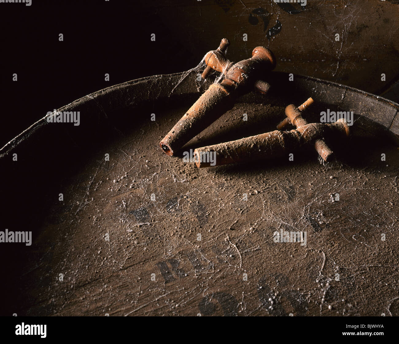 Old wooden barrels brewery close hi-res stock photography and images ...