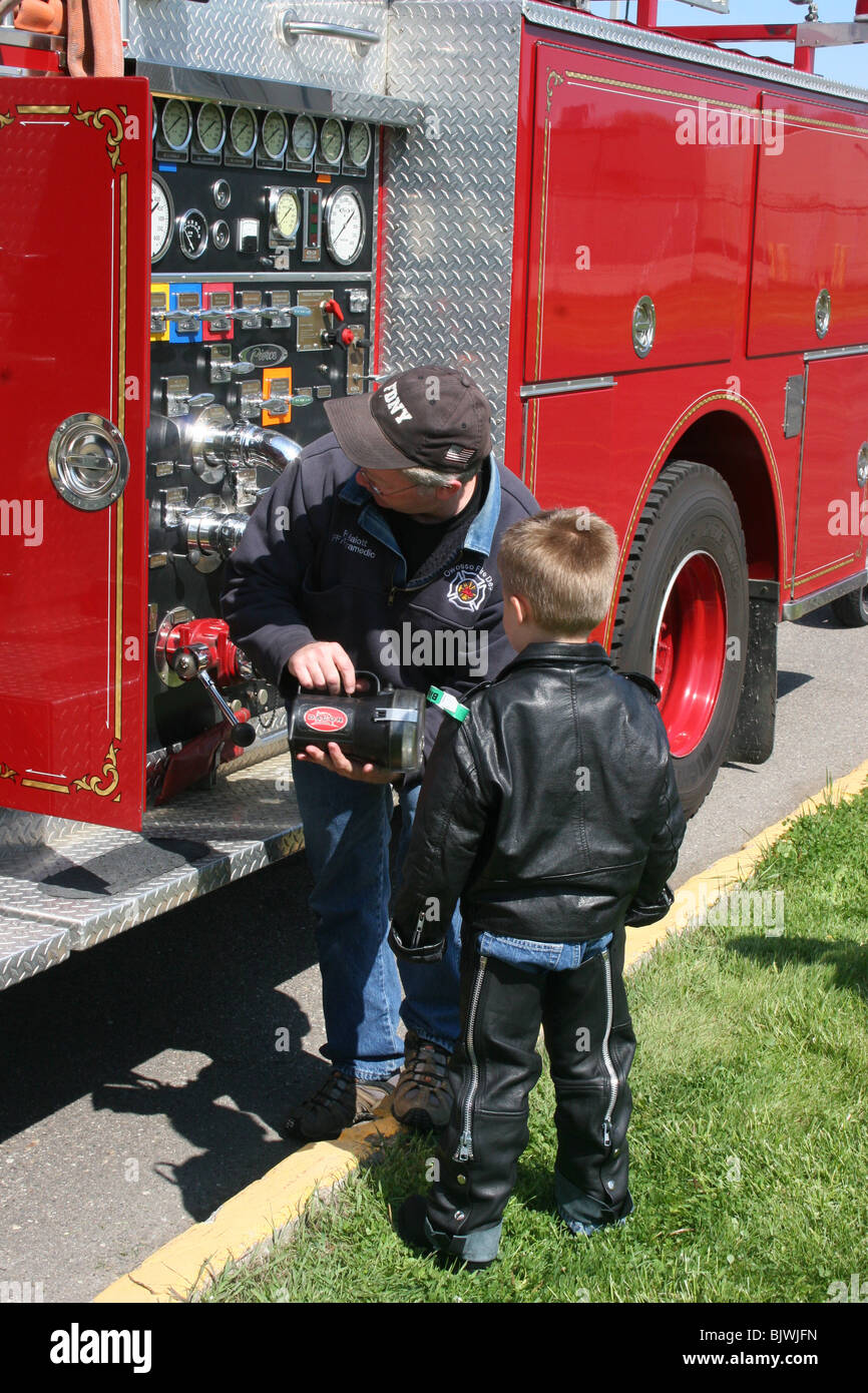 Fire department kids hi-res stock photography and images - Alamy