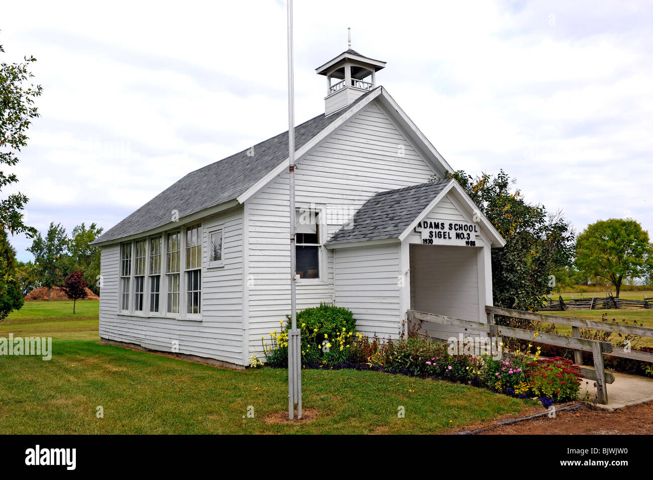 One room schoolhouse near Port Hope Michigan 1930 to 1988 Stock Photo ...
