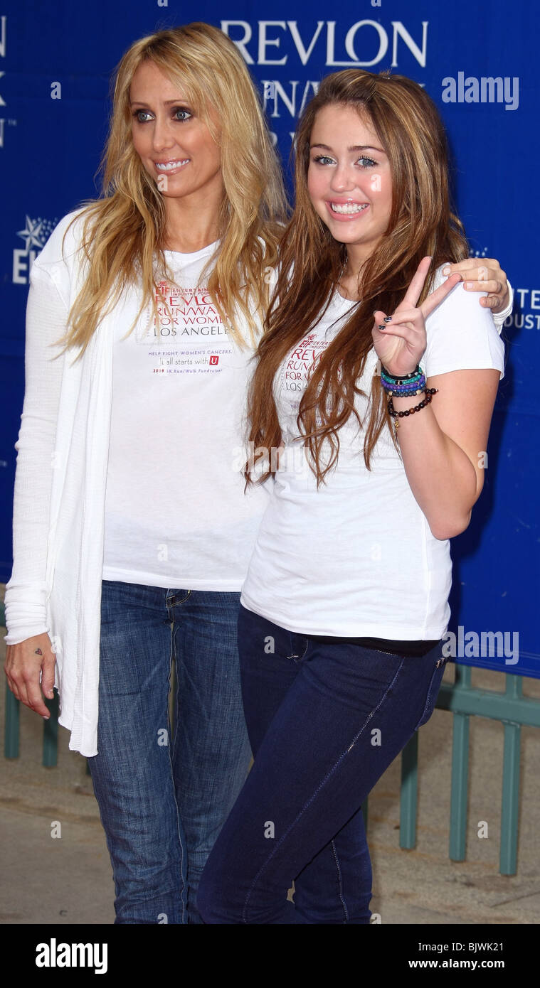 TRISH CYRUS MILEY CYRUS 16TH ANNUAL EIF REVLON RUN/WALK FOR WOMEN ...