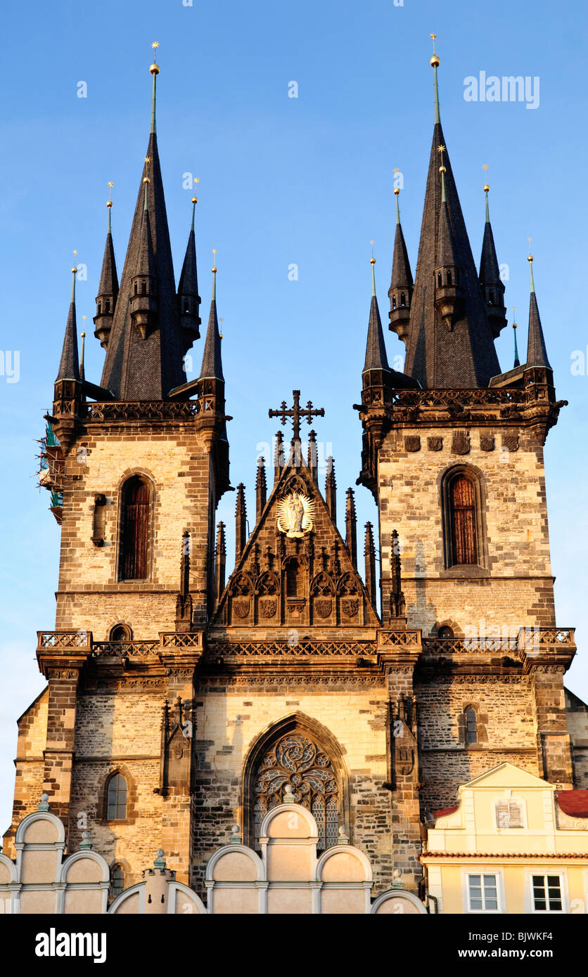 PRAGUE, Czech Republic - Church of Our Lady Before Tyn in Prague's Old ...